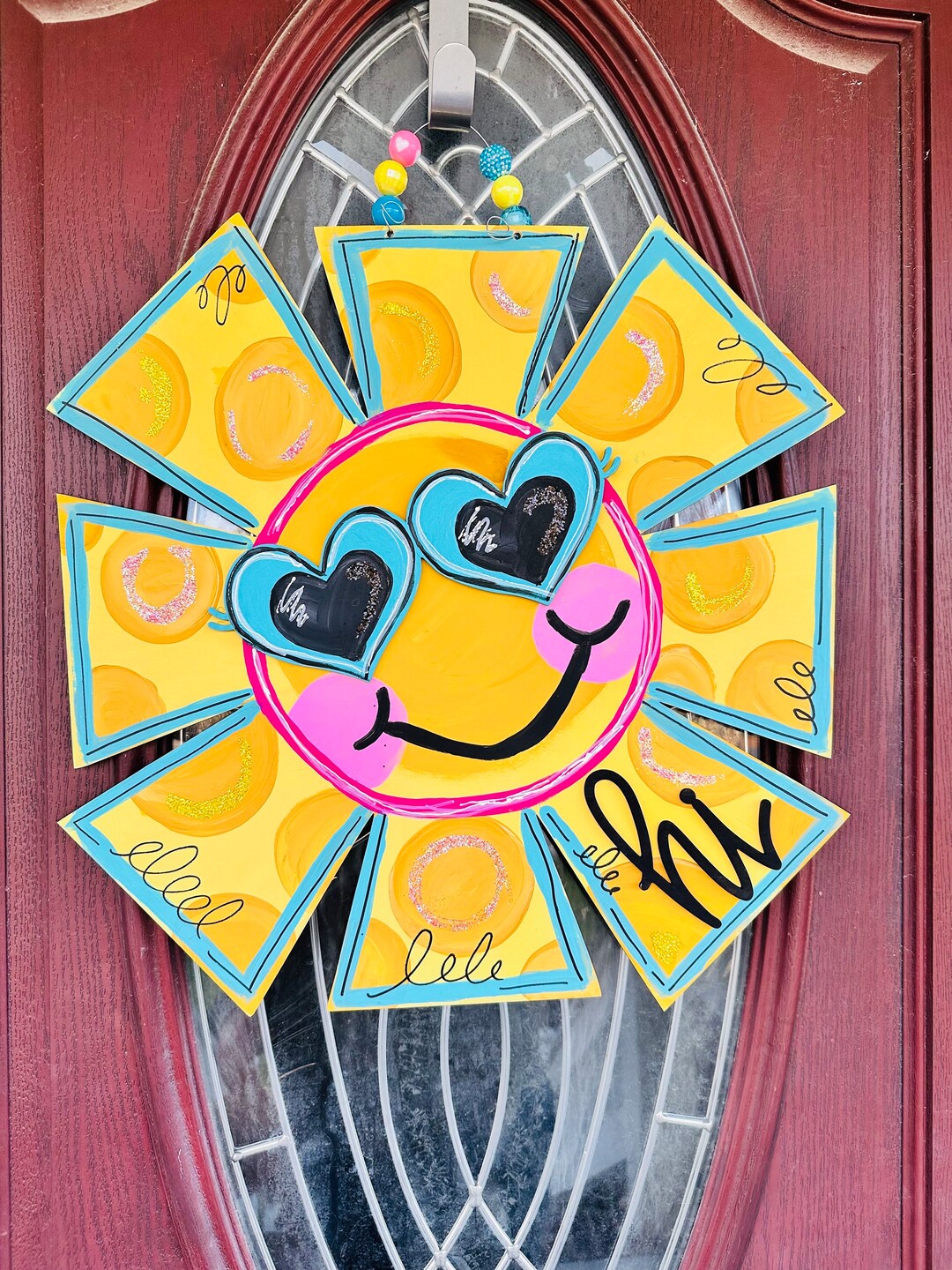 Sun Door Hanger, Summer Sign, Lemon Door Hanger, Summer Decor, Door ...