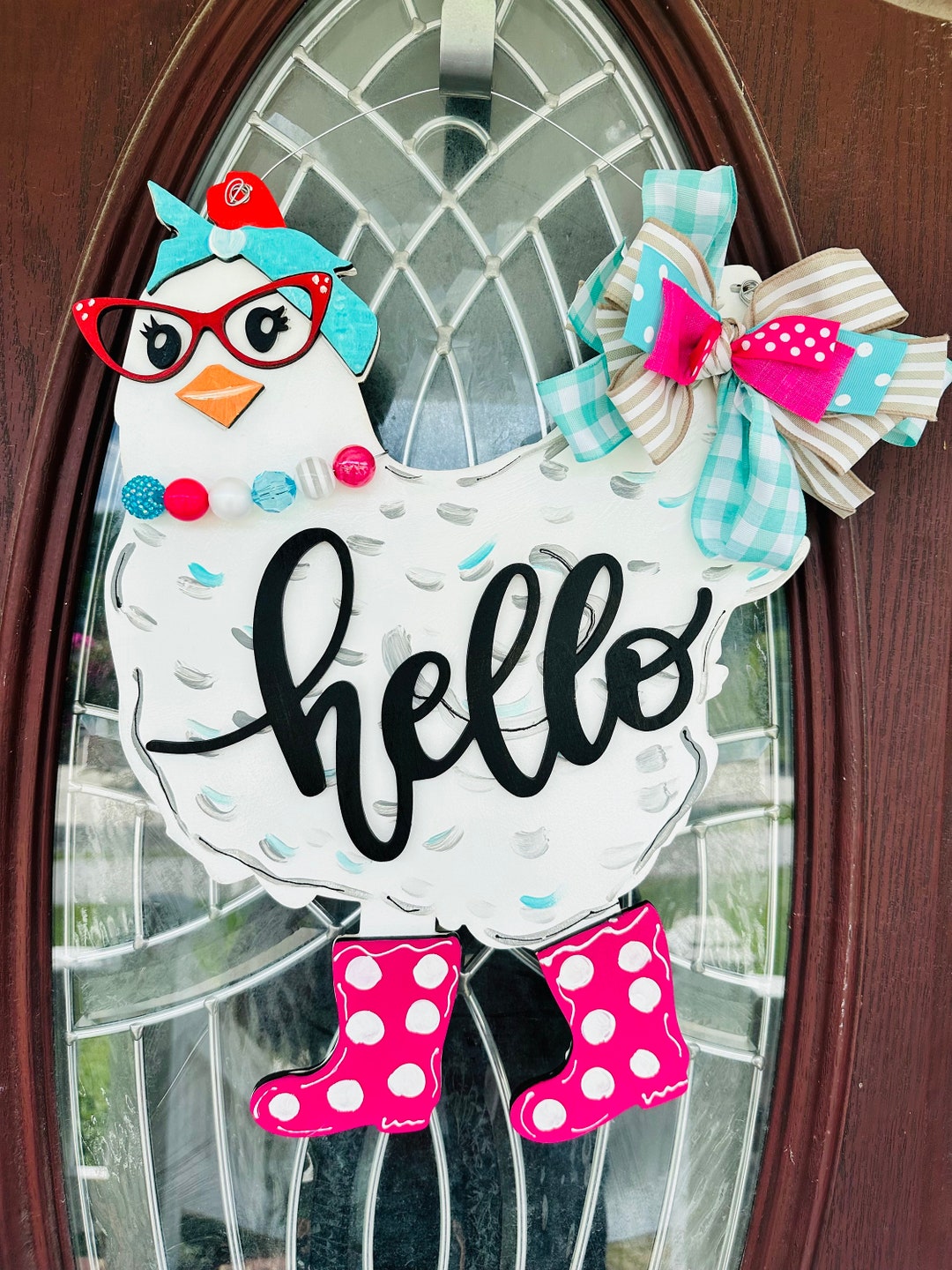 Sassy Chicken Hanger, Summer Sign, Chicken Door Hanger, Summer Decor ...