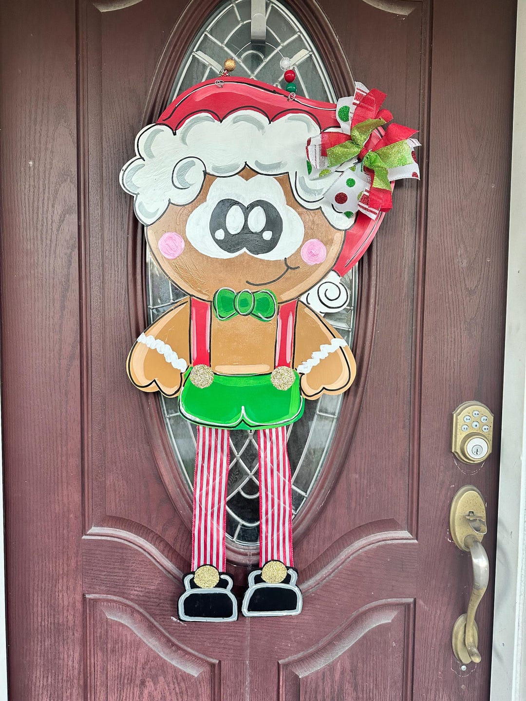 Gingerbread Man Door Hanger, Christmas Sign, Christmas Door Hanger ...