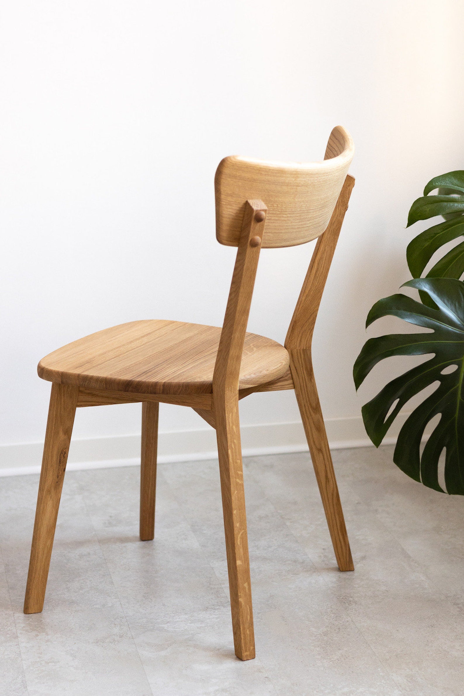 Set of 2 or 4 Solid Oak Dining Chairs Lot De 2-4 Chaises De - Etsy