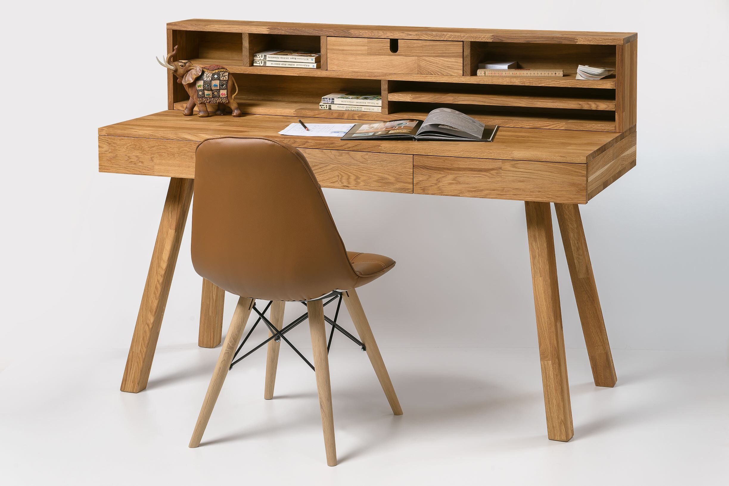 Table De Bureau Moderne Avec Tiroirs Flottants En Bois De - Etsy