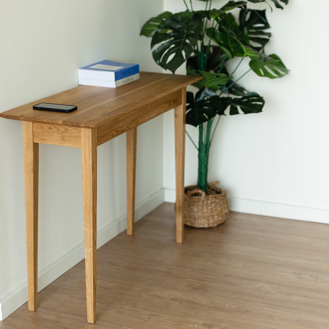 Konsole Aus Massivem Eichenholz, Eingangsmöbel, Solid Oak Wood Console ...