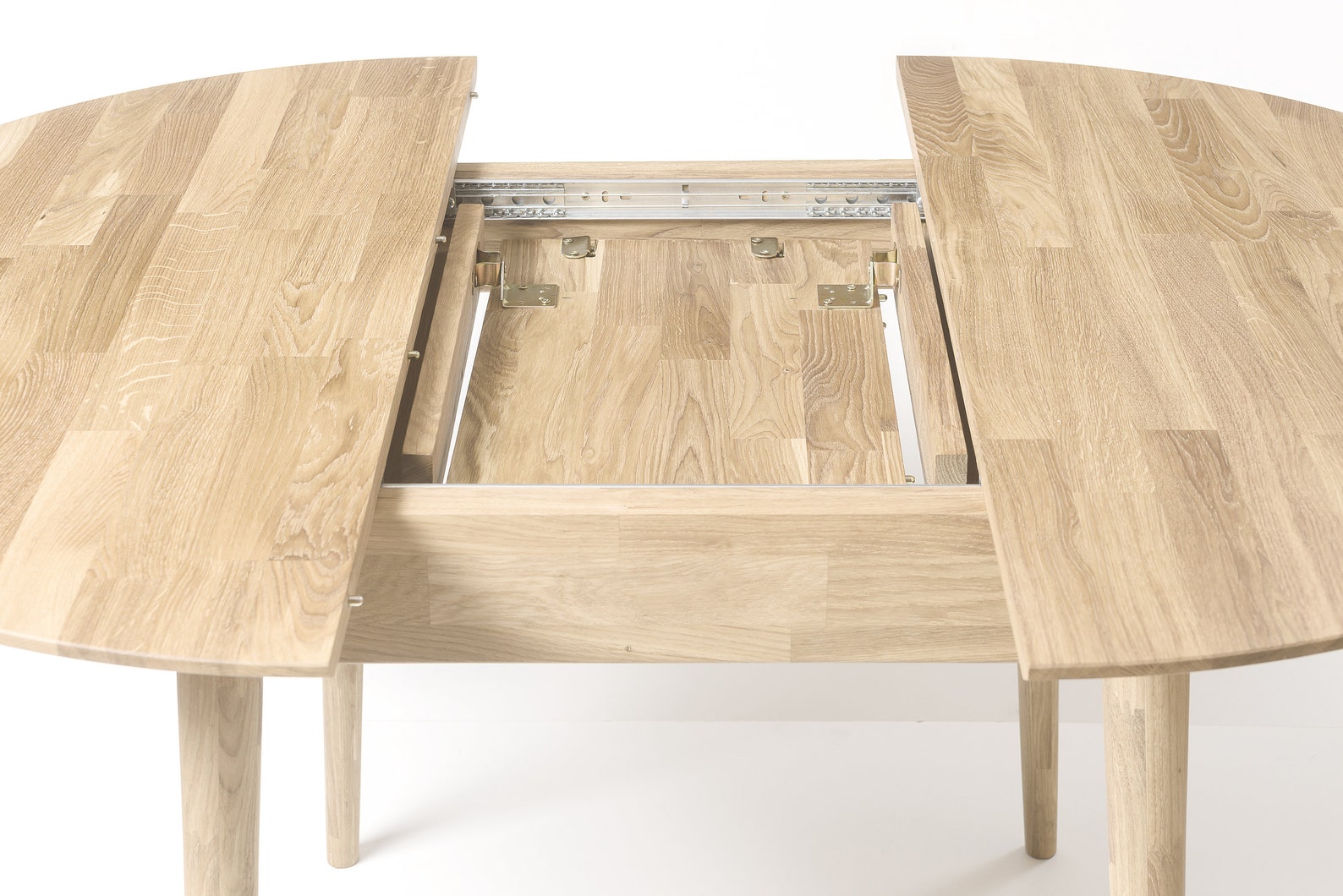 Table a manger extensible ronde bois chêne massif Runder - Etsy France