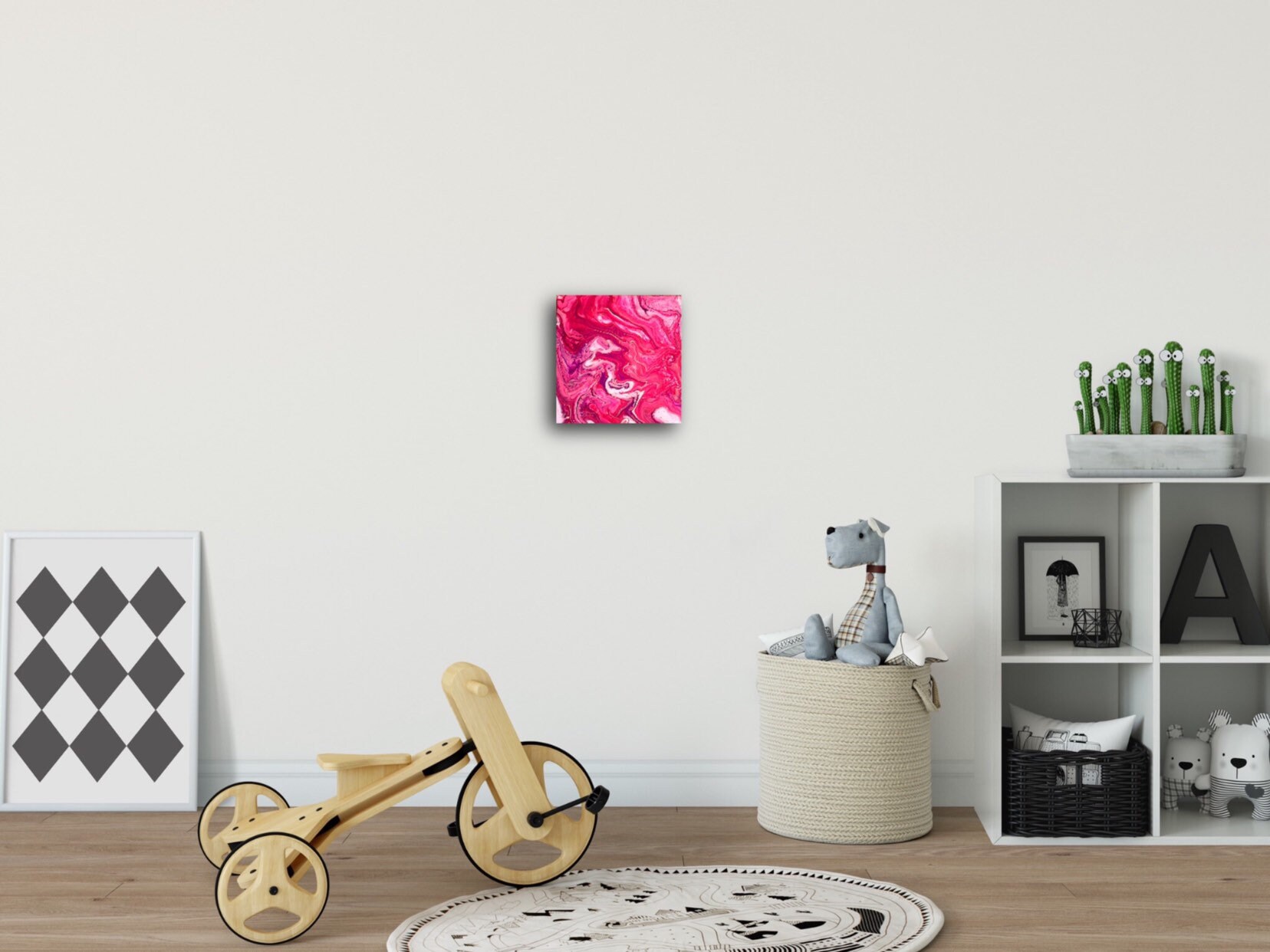 Pink Abstract Acrylic Painting - Etsy