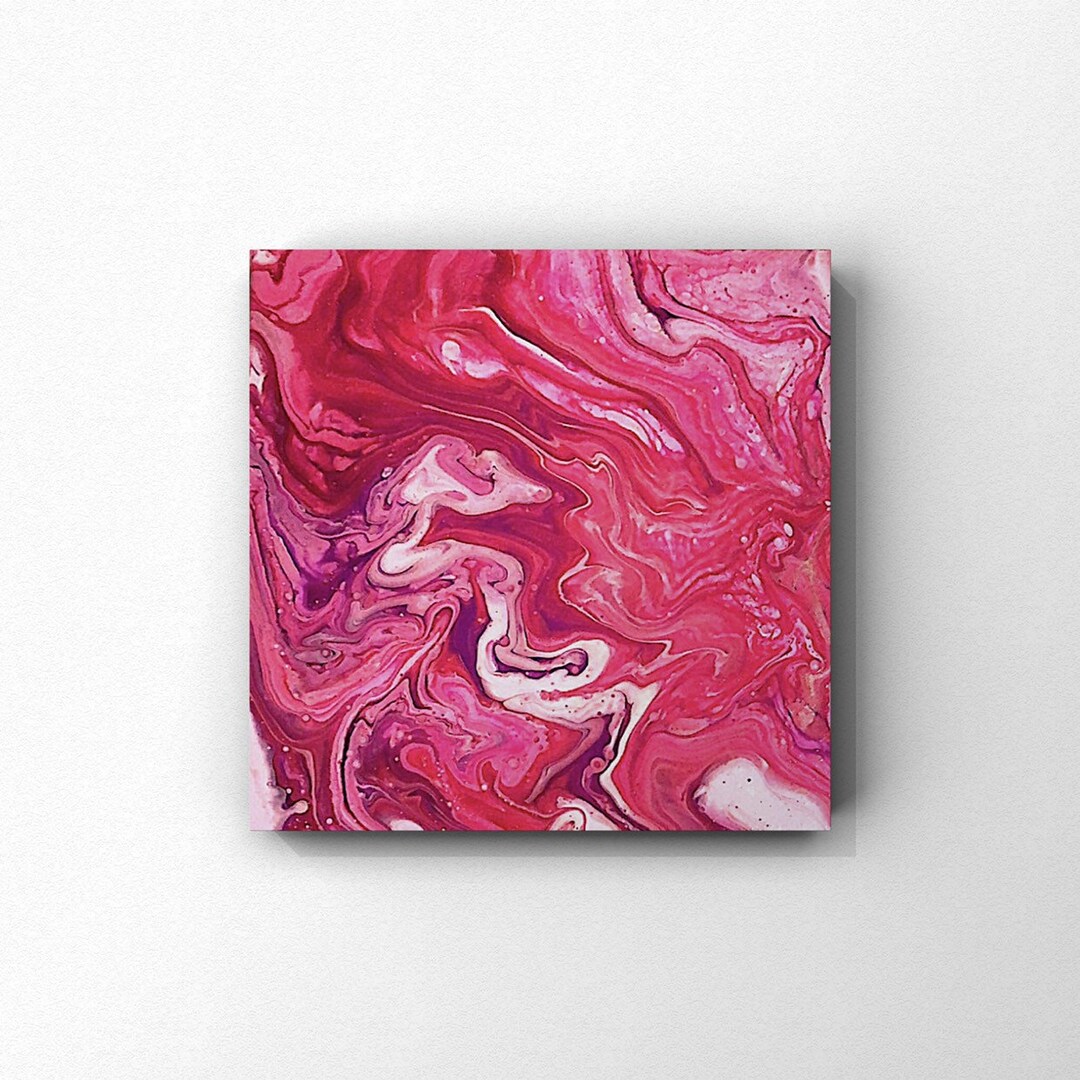Pink Abstract Acrylic Painting - Etsy