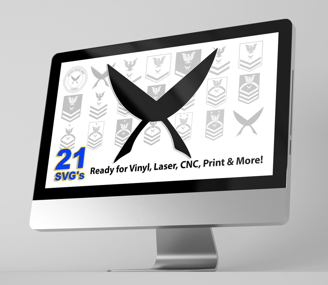 Navy YN SVG Rating Badge Kit Yeoman 21 Vector Files for CNC Vinyl Laser ...