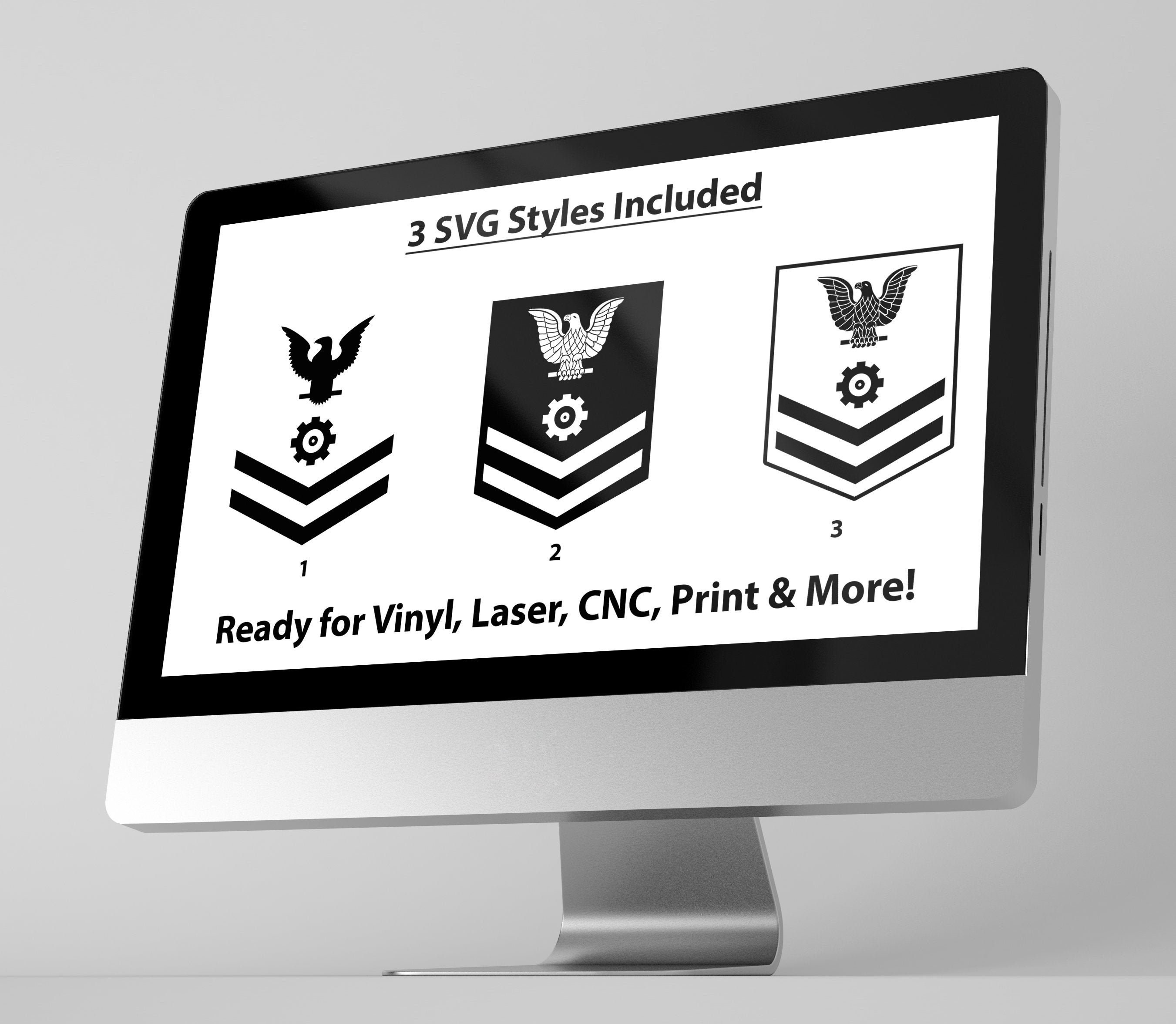 Navy Engineman Second Class Petty Officer EN2 Navy SVG Rank | Etsy