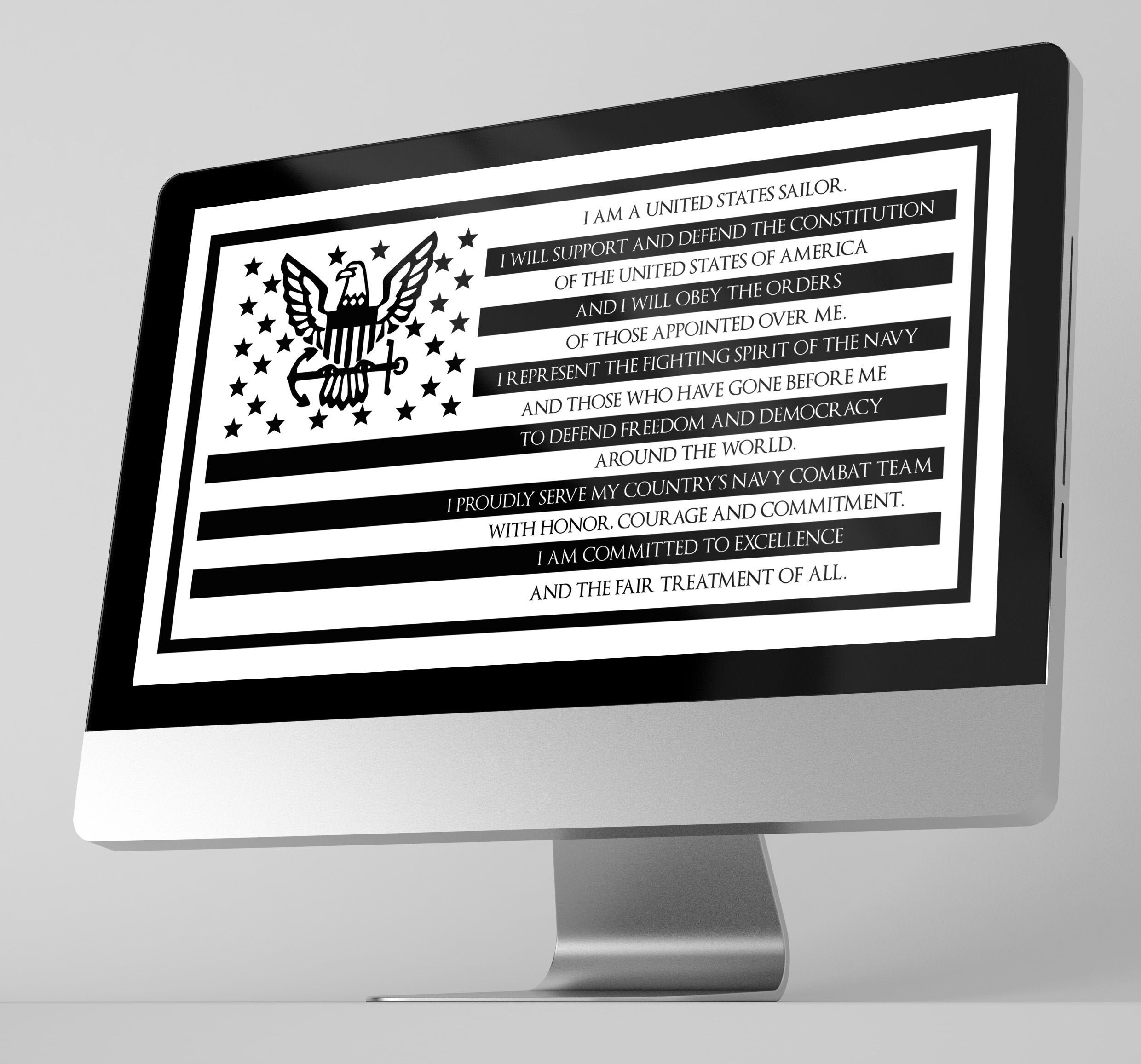 Navy Sailors Creed Flag SVG Files Navy SVG Navy Cut Files | Etsy