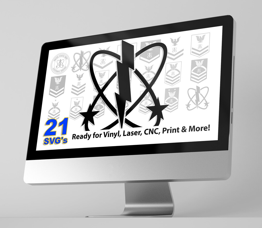 Navy EW SVG Rating Badge Kit Electronic Warfare Technician 21 Vector ...