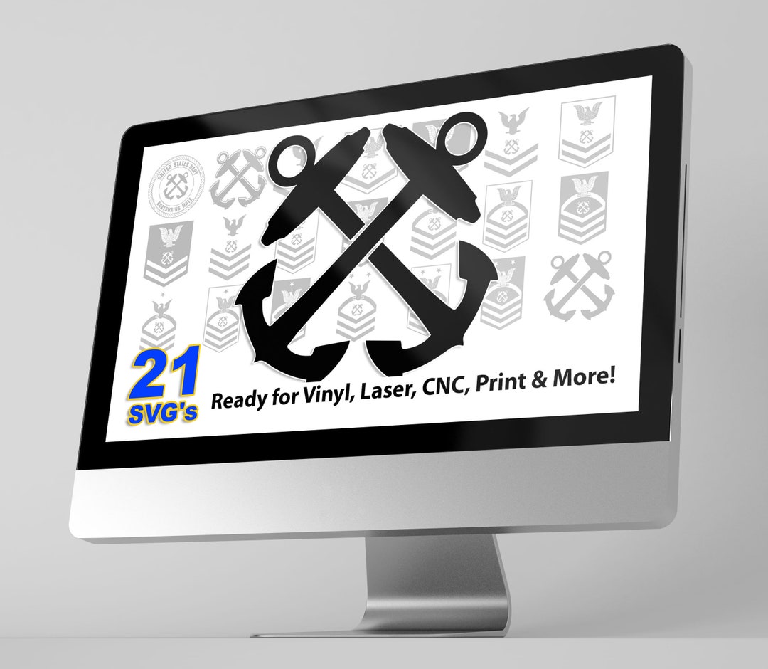 Navy BM SVG Rating Badge Kit Boatswain's Mate 21 Vector Files for CNC ...
