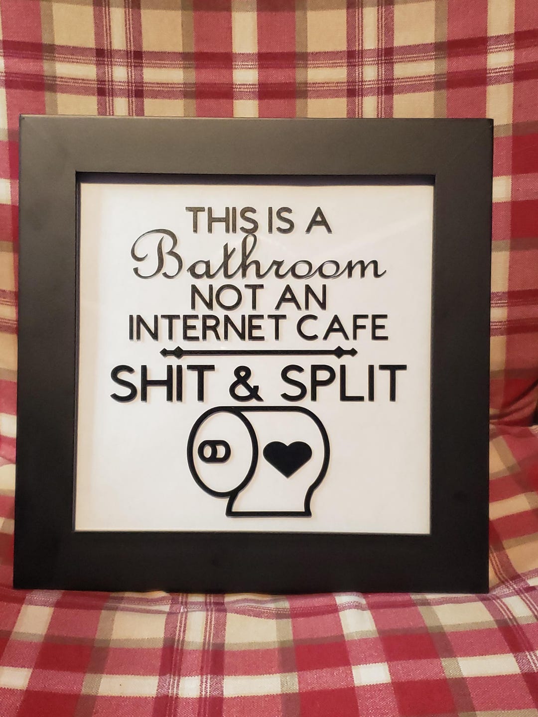 Shit and Split Bathroom Sign - Etsy