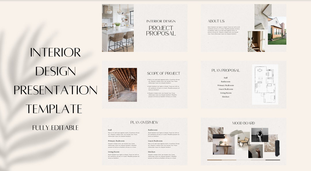 Interior Design Presentation Template, Deck Template, Branding Template ...