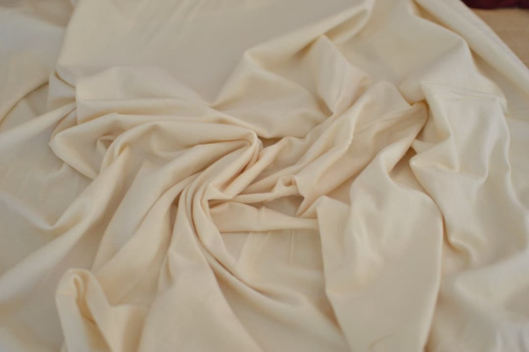 Cream Merino & Lyocell Stretch Jersey Fabric - Etsy