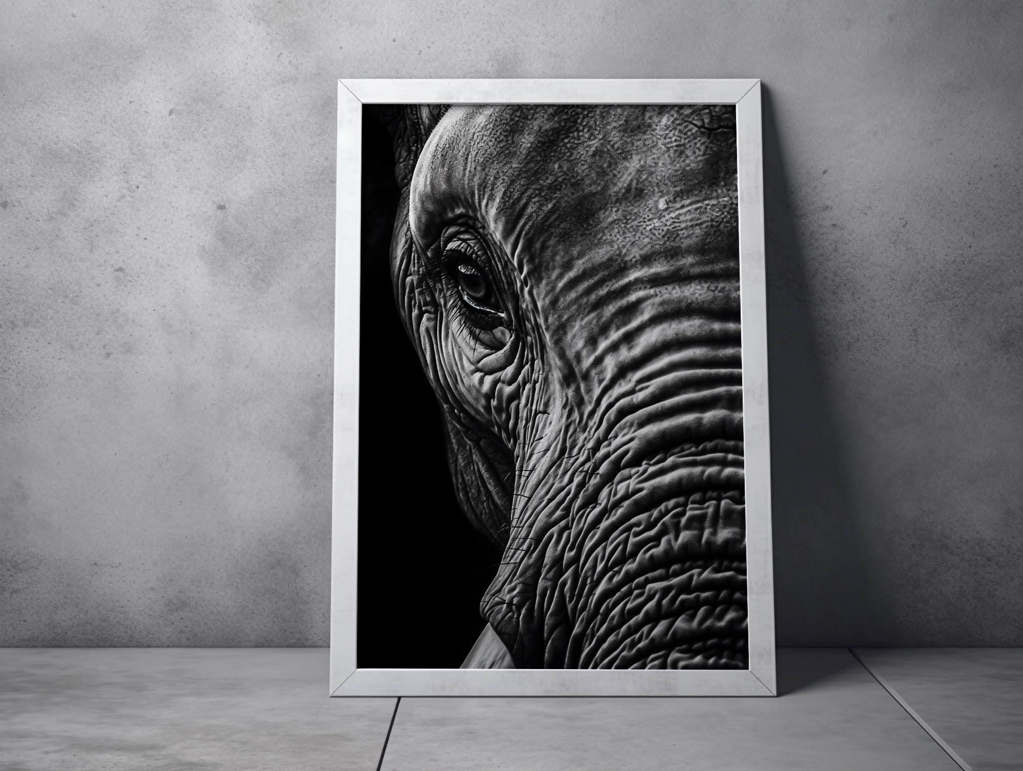 Elephant Printable Art, Black and White Elephant Poster, Nature ...