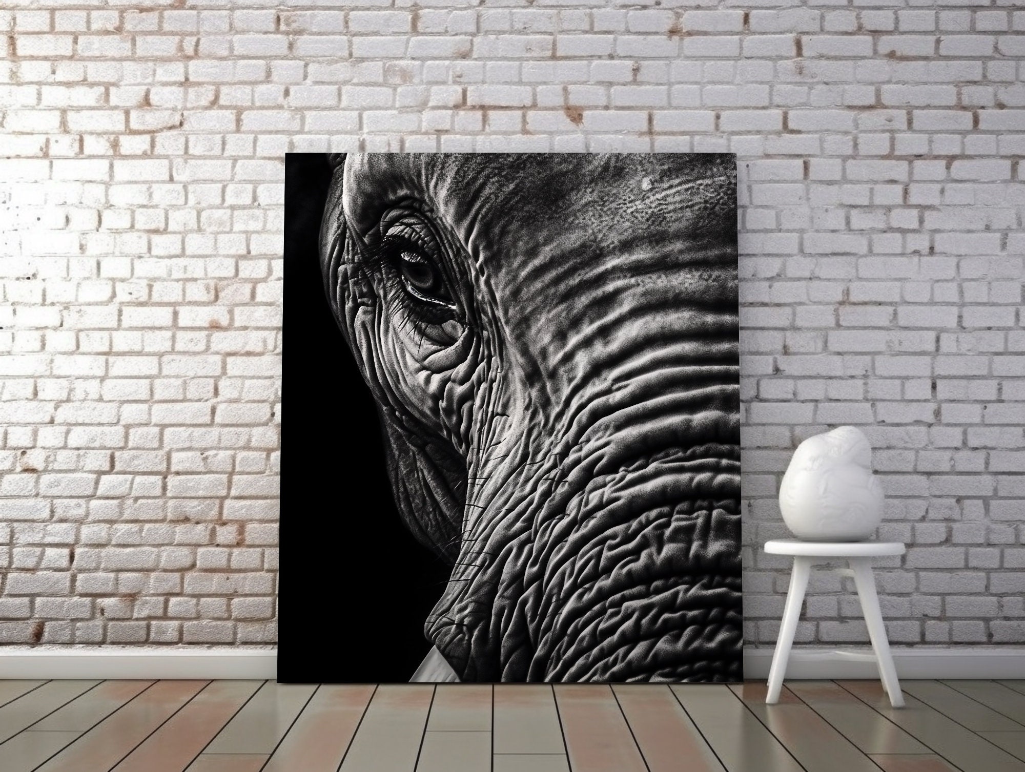 Elephant Printable Art, Black and White Elephant Poster, Nature ...
