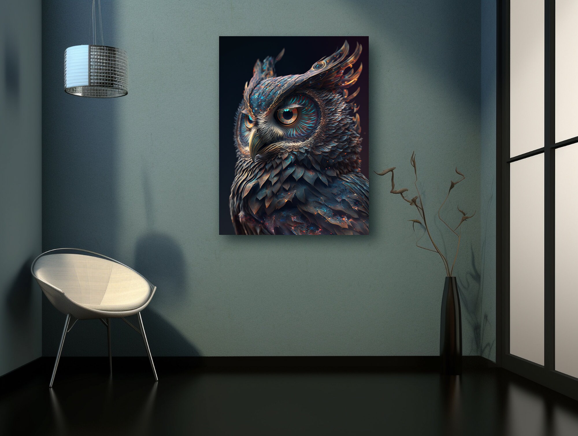 Psychedelic Owl Printable Art, Trippy Animal Art, Owl Painting, Bird ...