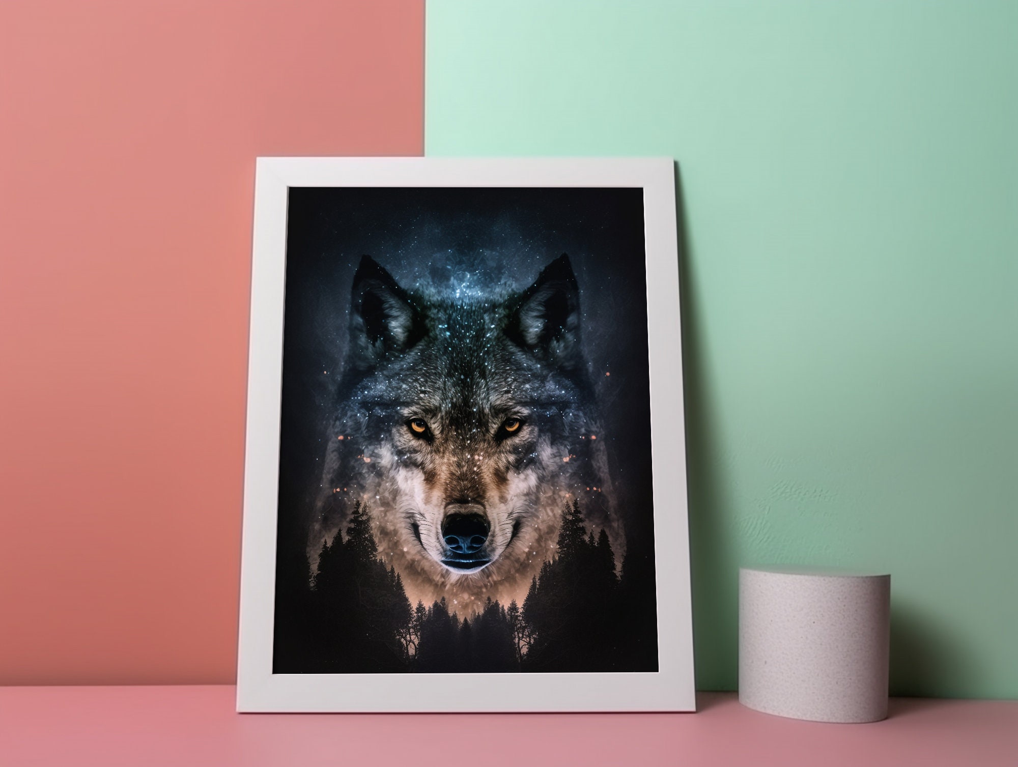 Alpha Wolf PRINTABLE ART, Wolf Poster, Wolf Wall Art, Wolf Art Print ...