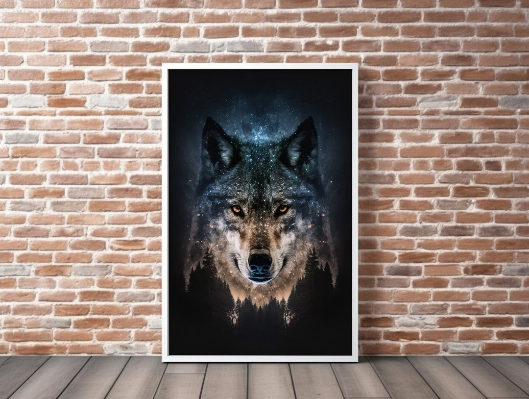 Alpha Wolf PRINTABLE ART, Wolf Poster, Wolf Wall Art, Wolf Art Print ...