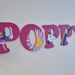 Bespoke Handpainted Wooden Kids Door Letters, Unique Themes Include ...