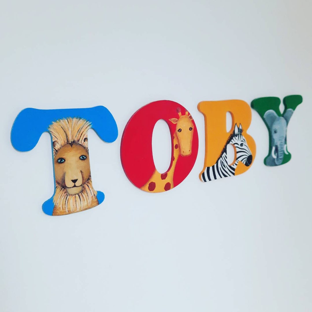 Bespoke Handpainted Wooden Kids Door Letters, Unique Themes Include ...