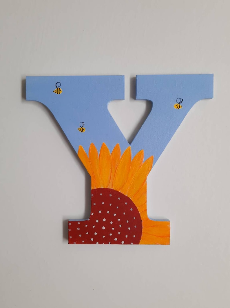 Bespoke Handpainted Wooden Kids Door Letters Unique Themes | Etsy UK