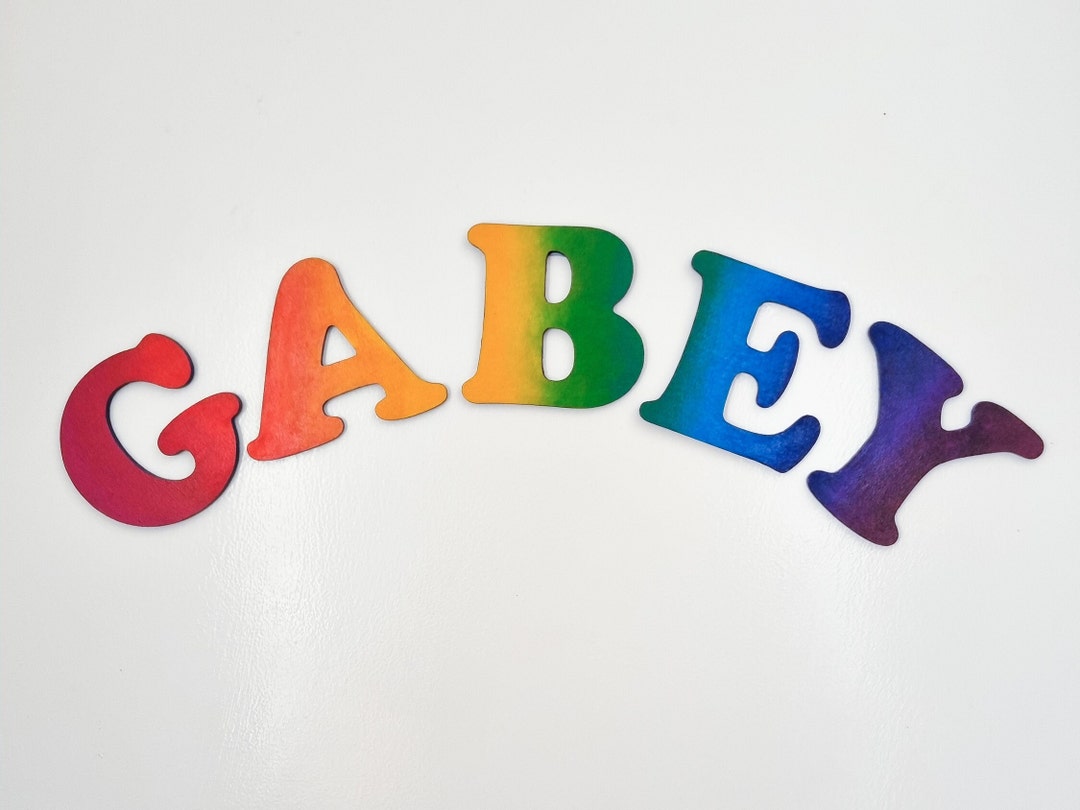 Bespoke Handpainted Wooden Kids Door Letters Unique Themes - Etsy