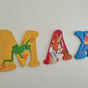 Bespoke Handpainted Wooden Kids Door Letters, Unique Themes Include ...
