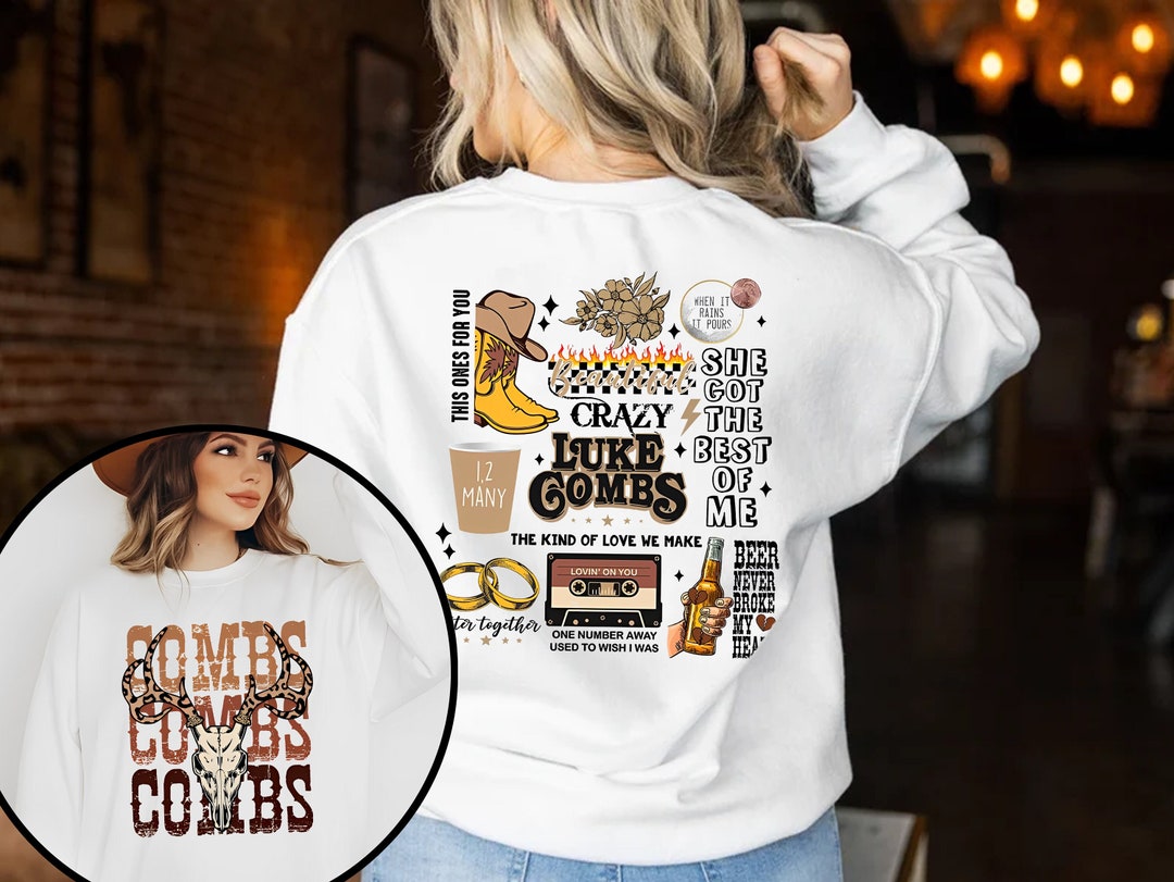 Luke Combs Bullhead Sweatshirt Combs Luke Sweatshirt Country - Etsy