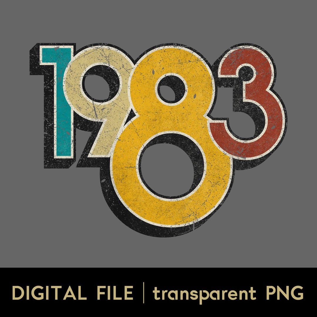 1983 Vintage Png • 42nd Birthday Gift • 42nd Birthday Png • Vintage ...