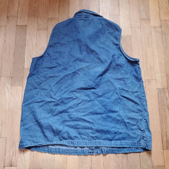 Vintage Cute Cottagecore Teddy Bear Embroidered Denim… - Gem