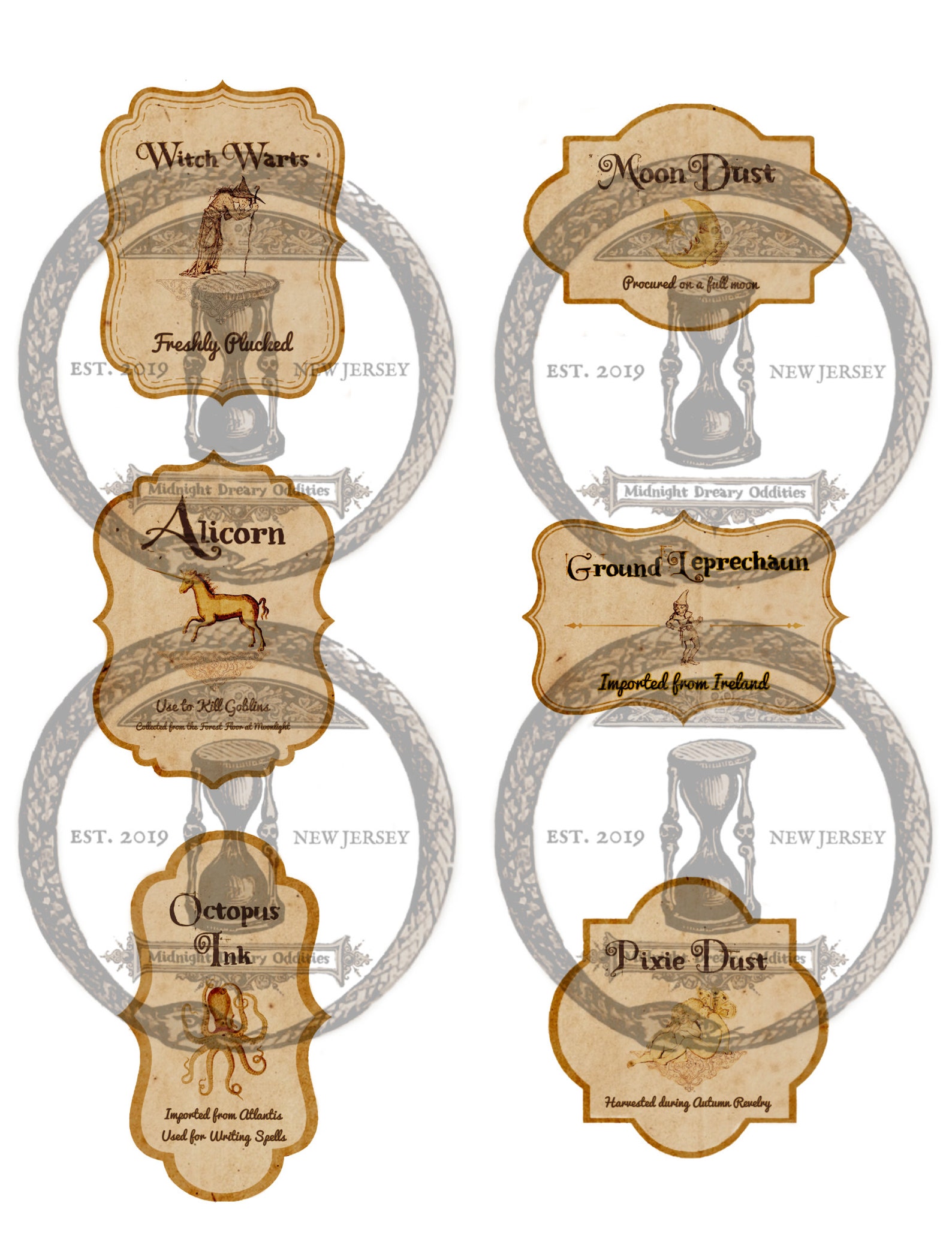 Halloween Potion Bottle Labels Potion Tags Halloween Tags - Etsy