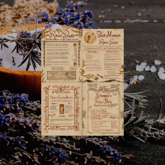Book of Shadows Pages Ritual Bath Digital Download | Etsy UK