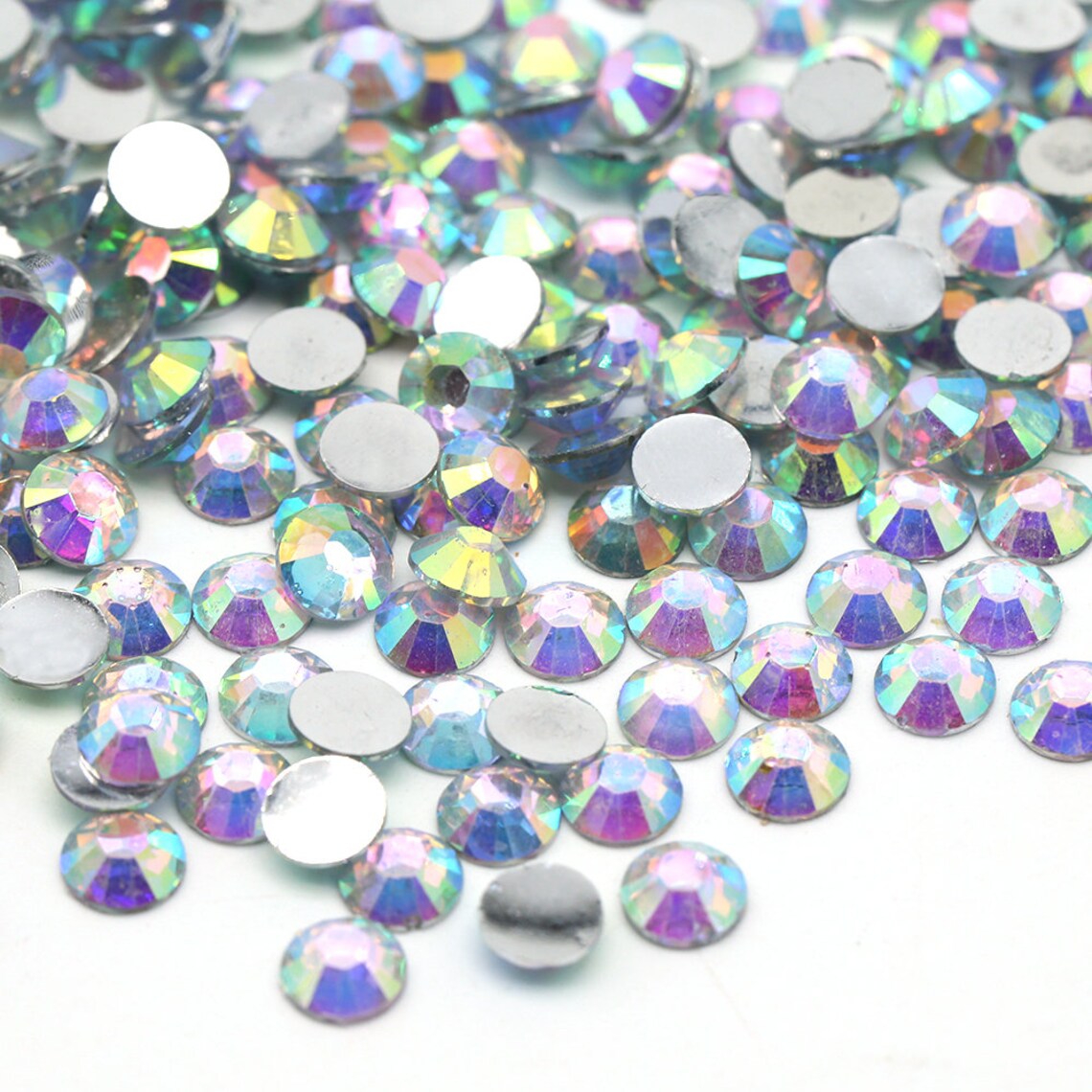 Resin AB Crystal/iridescent Non-hot Fix Rhinestones 1000 Pcs - Etsy