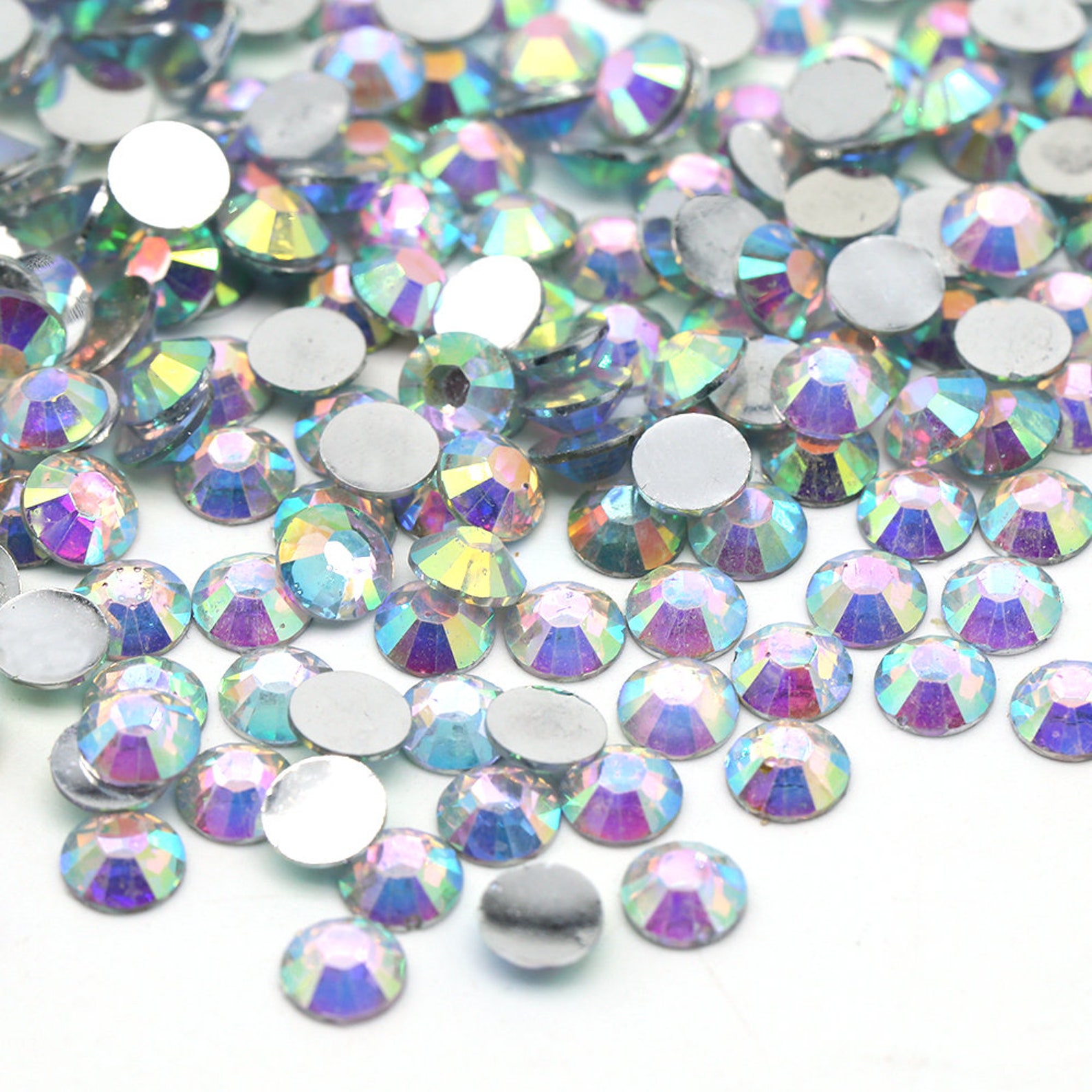 Resin AB Crystal/iridescent Non-hot Fix Rhinestones 1000 Pcs - Etsy