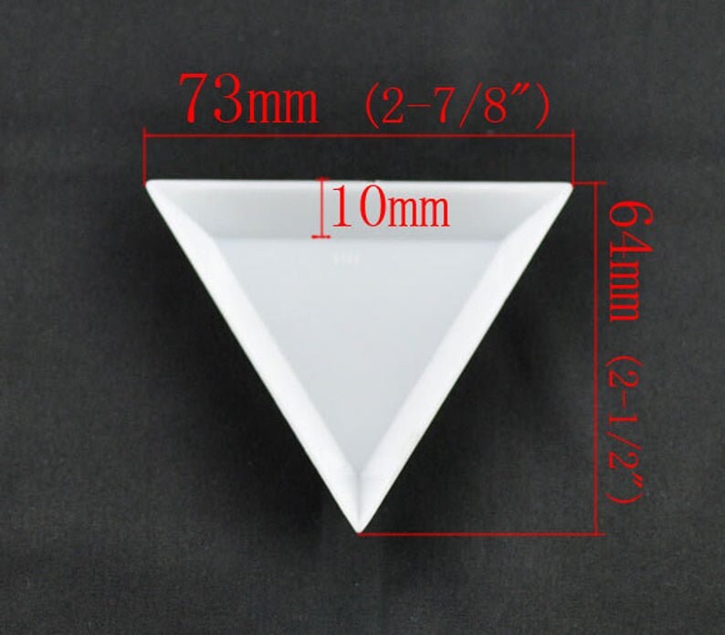 Triangle White Plastic Sorting Trays for Rhinestones Beads - Etsy
