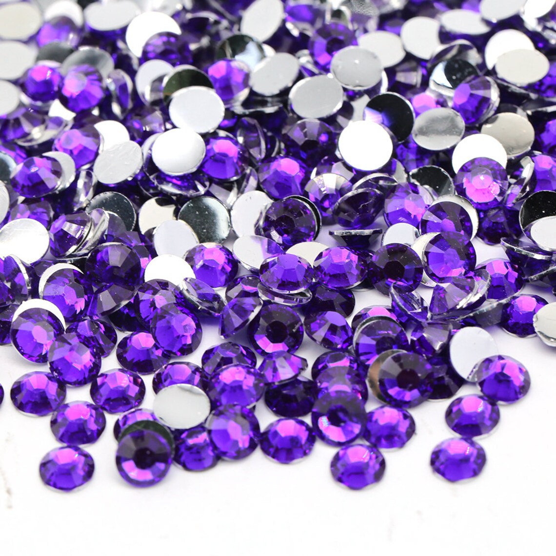 Resin Violet Purple Non-hot Fix Rhinestones 1000 Pcs Resin - Etsy