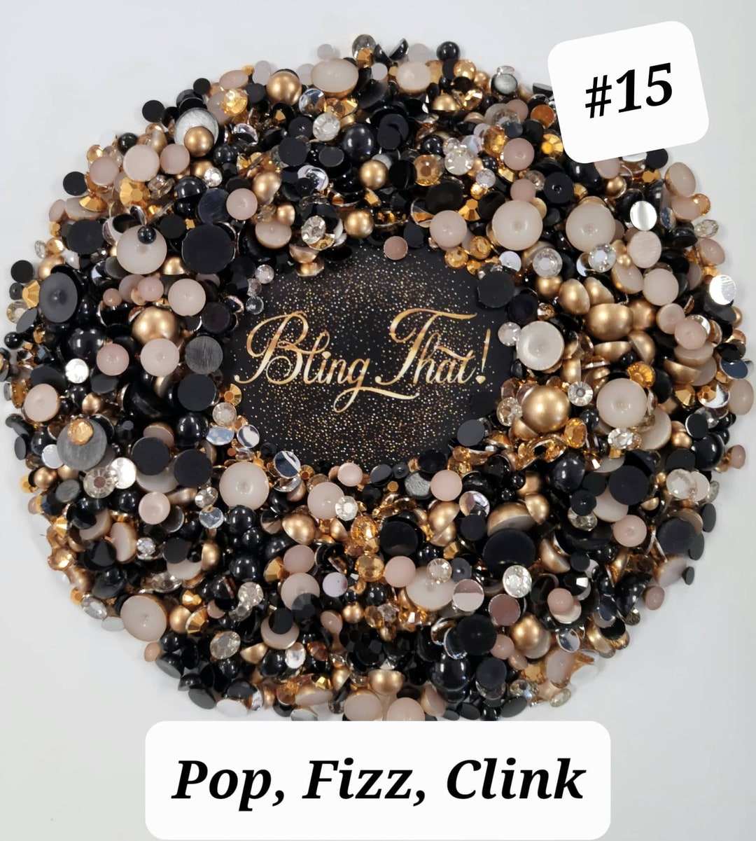 Pop Fizz Clink 15 Pearl Rhinestone Mix Embellishments Pearl Sizes 3 ...