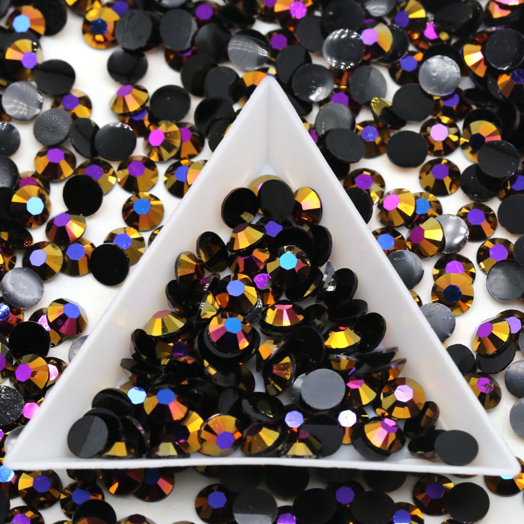 AB Gold Jelly Non-hot Fix Flat Back Resin 1000 Pcs Rhinestones ...