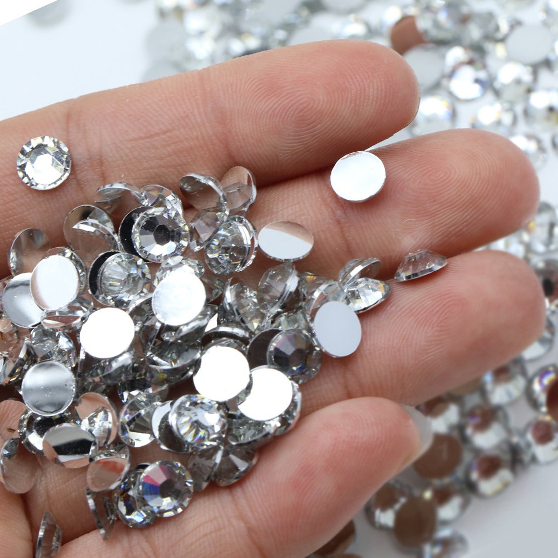 Resin Clear/crystal Non-hot Fix Rhinestones 1000 Pcs Resin - Etsy