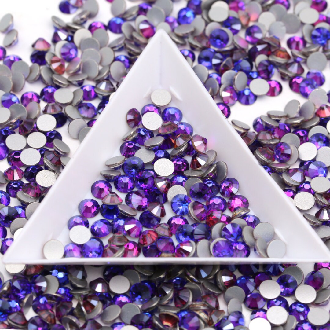 Glass New Purple Non-hot Fix Rhinestones 1440 Pcs Glass Rhinestones ...