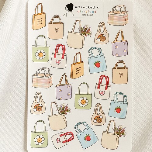 Tote Bags Sticker Sheet Cute Aesthetic Fashion Stickers - Etsy