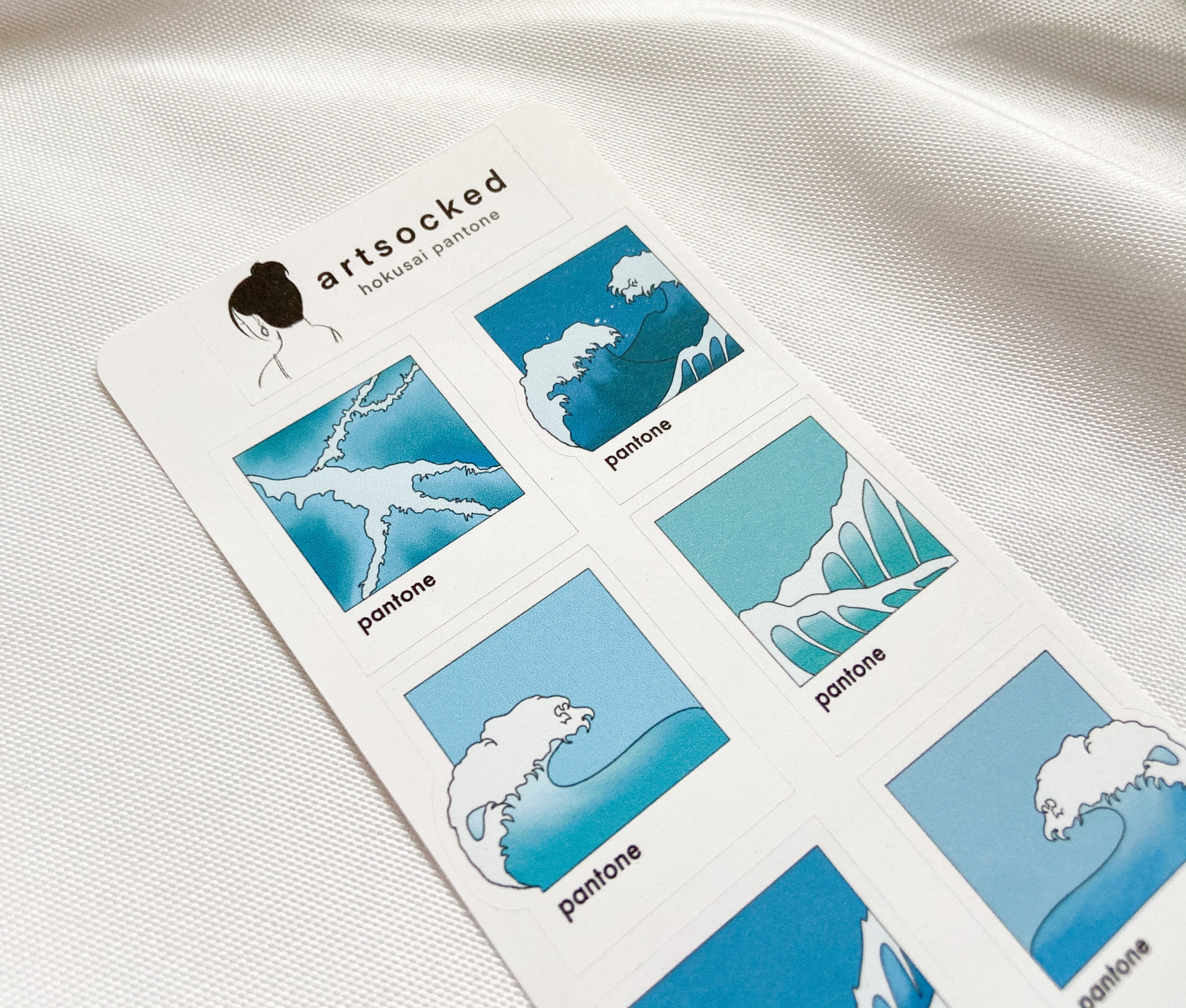 Ocean Pantone Sticker Sheet Art History Cute Aesthetic - Etsy