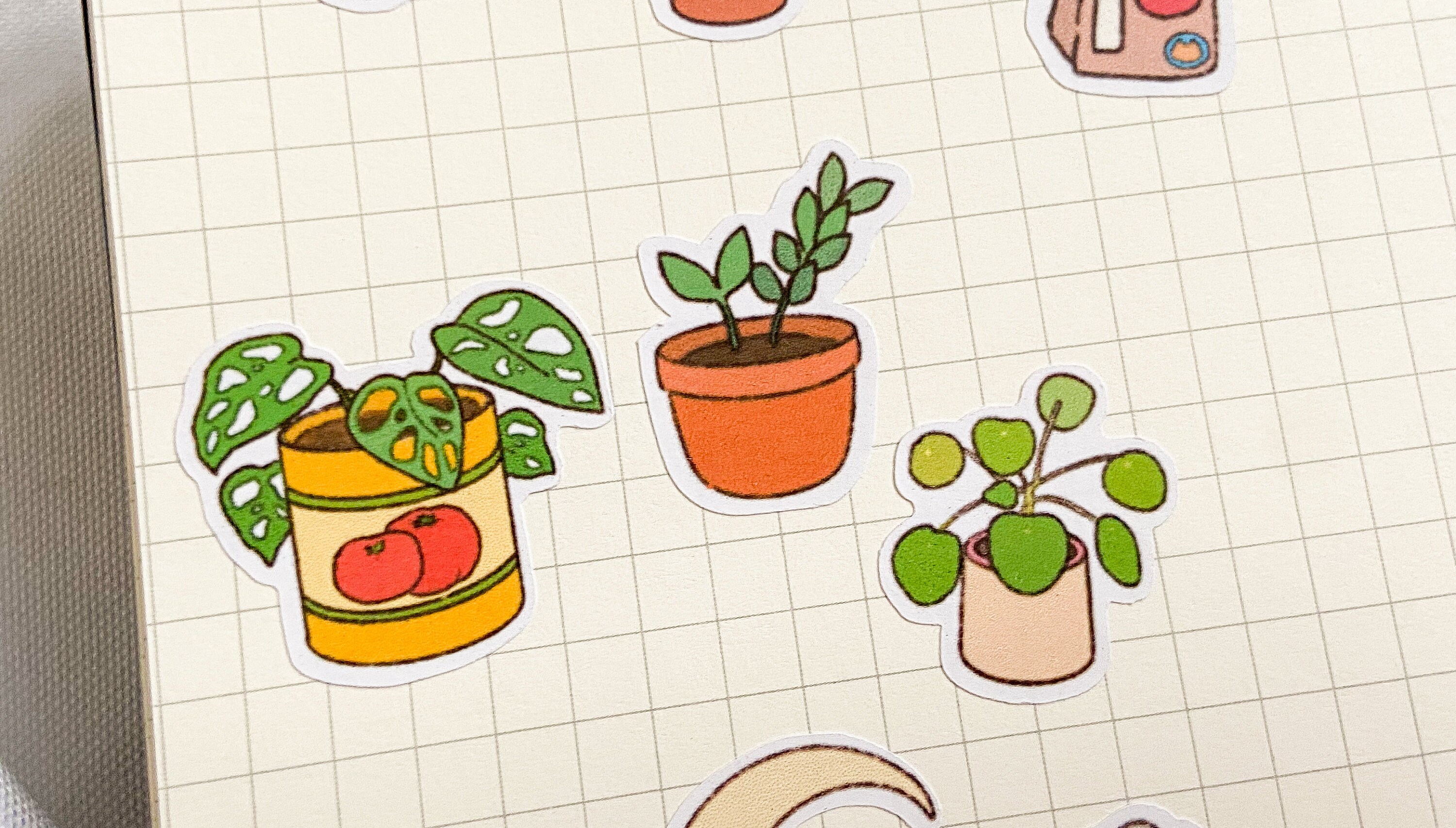 Houseplant Sticker Sheet Cute Aesthetic Plant Stickers - Etsy