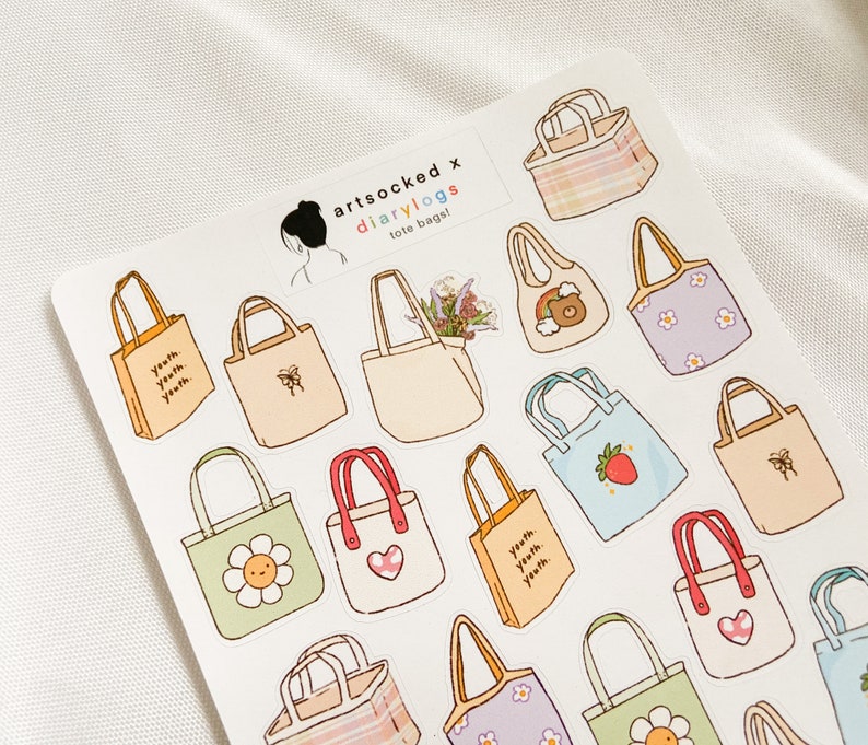 Tote Bags! Sticker Sheet, Cute Aesthetic Fashion Stickers, Bullet ...
