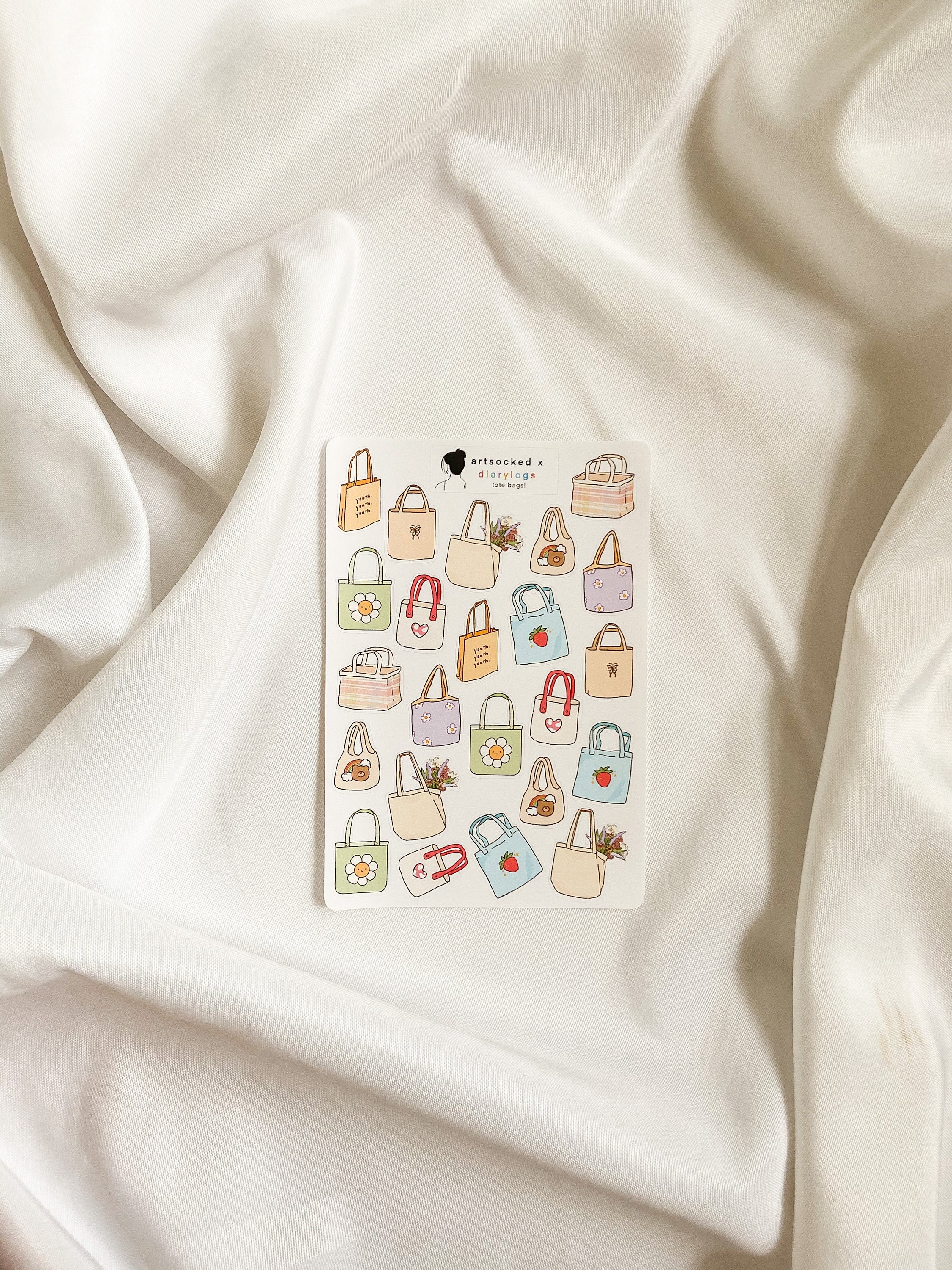 Tote Bags! Sticker Sheet, Cute Aesthetic Fashion Stickers, Bullet ...