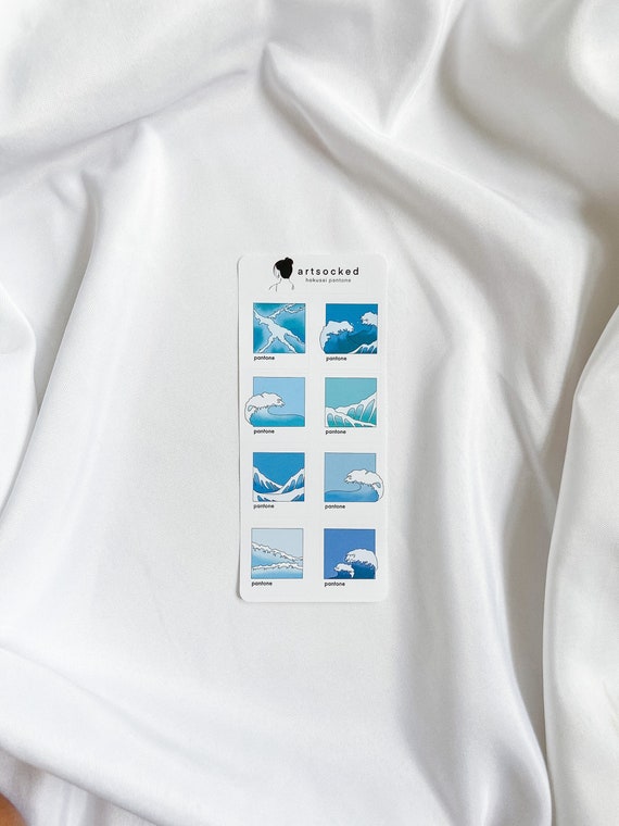 Ocean Pantone Sticker Sheet Art History Cute Aesthetic - Etsy