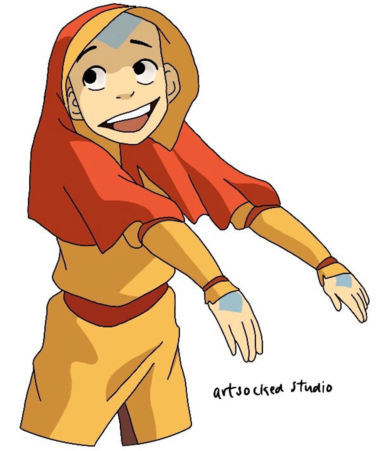 Aang Sticker Fun Goofy Avatar the Last Airbender Sticker | Etsy