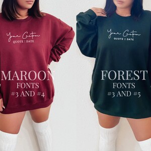 Custom Sweatshirt OR Shirt // Custom Text Sweatshirt / Personalized ...