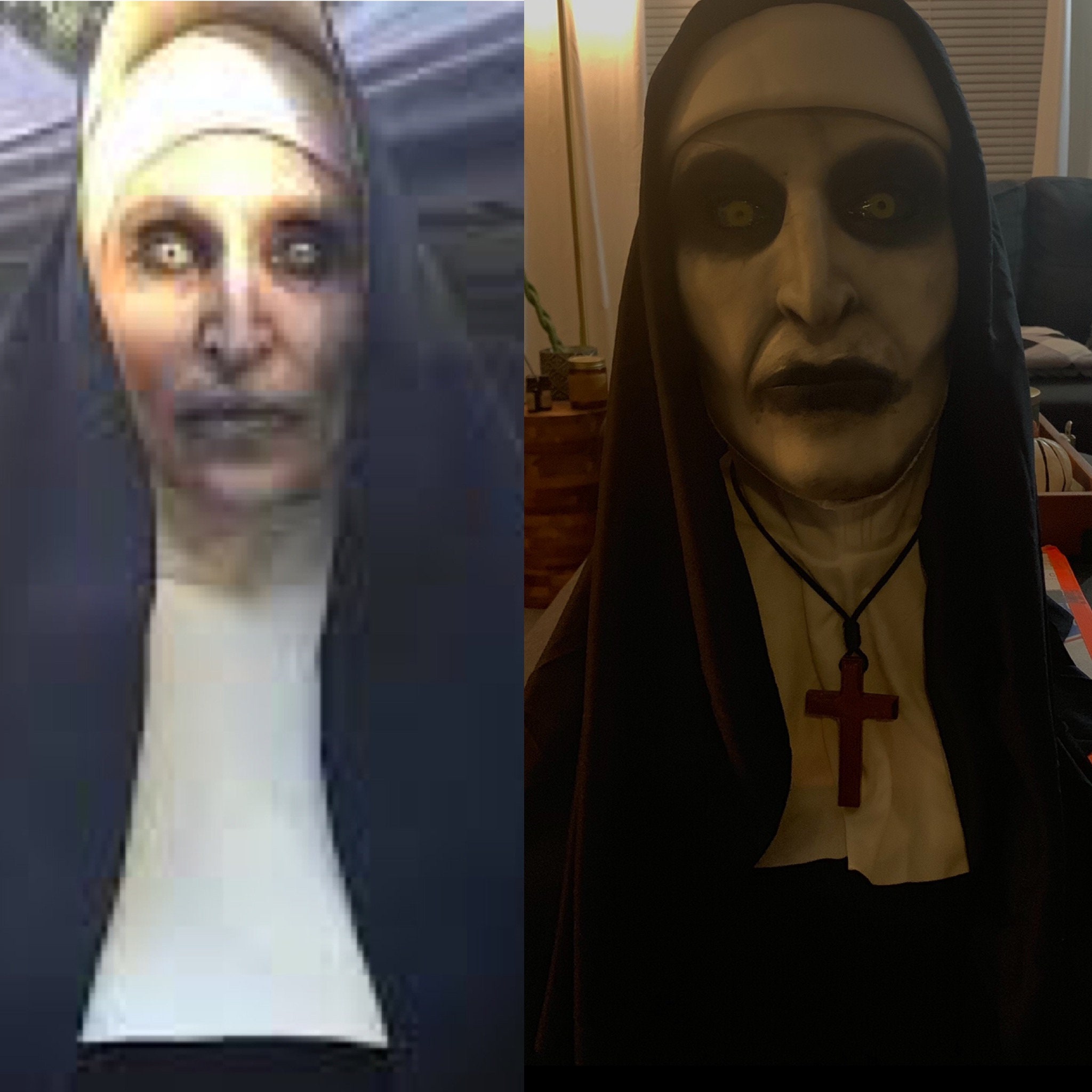 Valak the Nun Latex Mask Bust Display - Etsy Canada