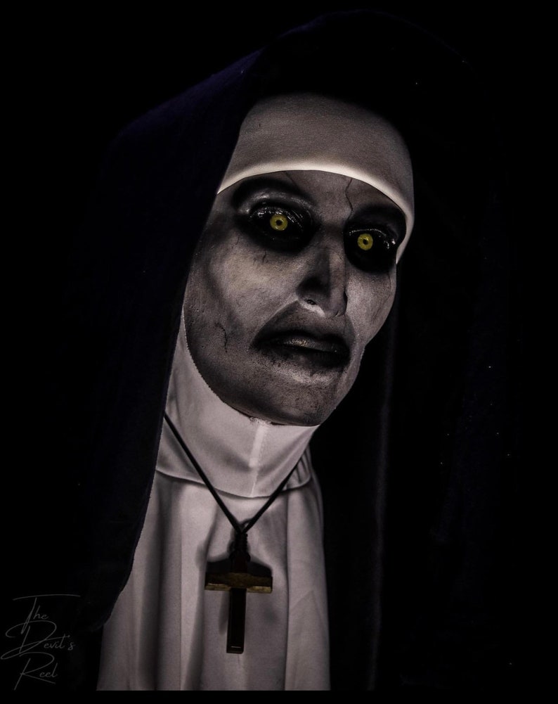 Valak the Nun Latex Mask Bust Display - Etsy